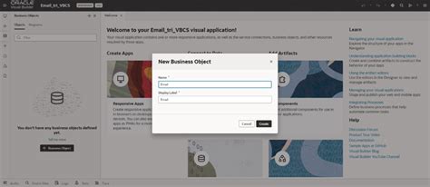 how to trigger email in visual builder cloud service