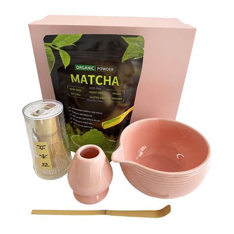 Набор для матчи Розовый 500 ml с чаем матча - купить по низкой цене