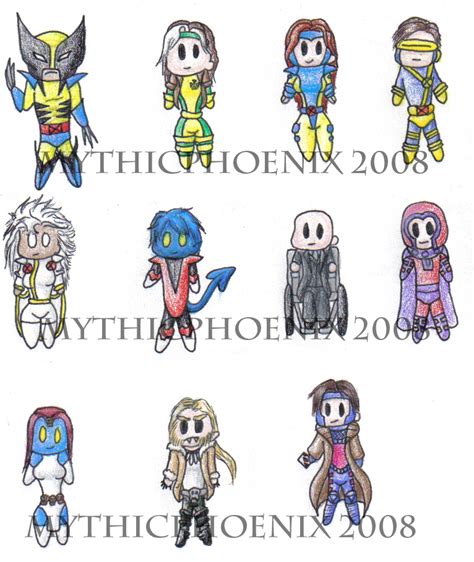 X Men Chibi Set By Mythicphoenix On Deviantart