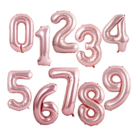 40นิ้วฟอยล์ลูกโป่งวันเกิดฮีเลียมอากาศลูกโป่งทรงตัวเลขปาร์ตี้วันเกิดดอกกุหลาบประดับบ้านgoldตัวเลข