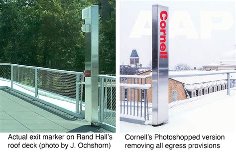 Adding Insult To Injury Cornell Deletes Rand Hall Egress Information
