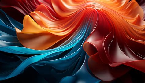 Premium Ai Image Abstract Backdrop With Flowing Wave Pattern In Vibrant Colors Generated By