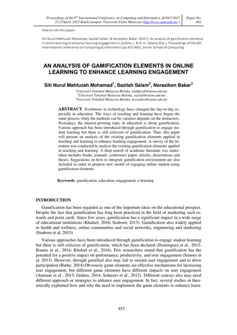 Pdf An Analysis Of Gamification Elements In Online Learning To