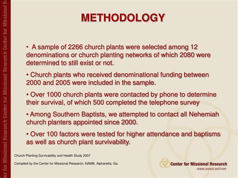 Ppt Church Planting Survivability And Health Study 2007 Ed Stetzer