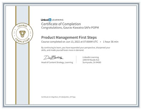 Gaurav Kawatra Safe Popm On Linkedin Certificate Of Completion