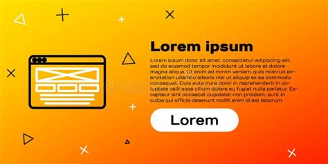 Line Ui Or Ux Design Icon Isolated On Yellow Background Colorful