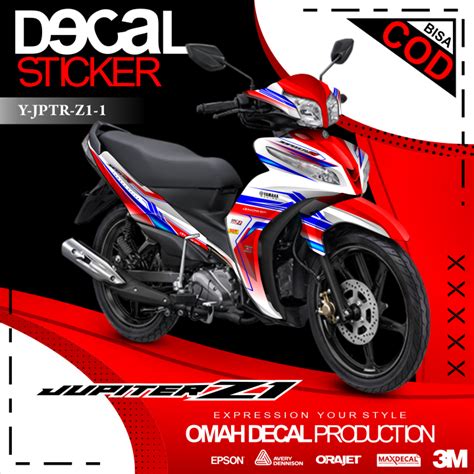 DECAL JUPITER Z1 FULL BODY MOTOR YAMAHA DEKAL MOTOR JUPITER Z1 DULL