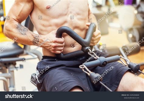 Fitness Muscular Man Naked Torso Working Stock Photo Shutterstock