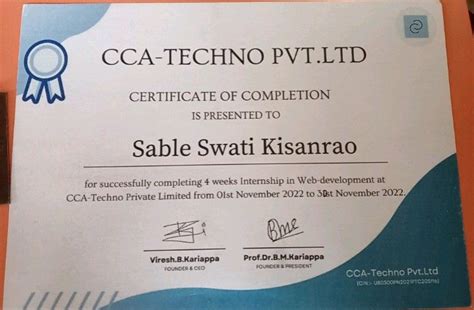 Swati Sable On Linkedin Certificate For Completing Web Development