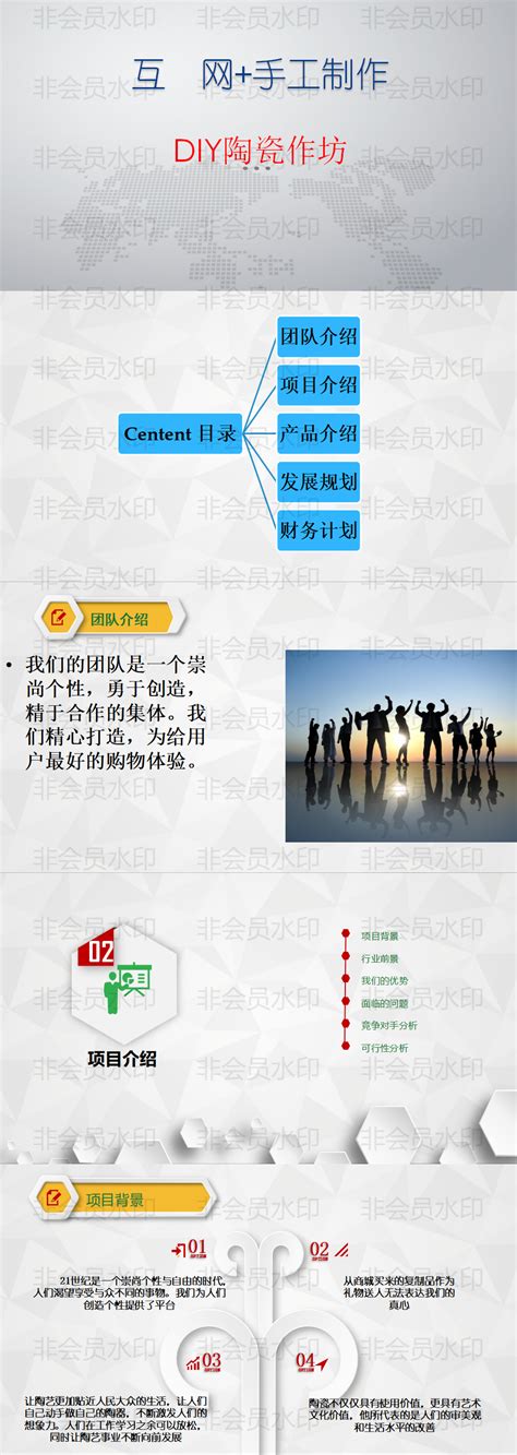 大学生创新创业项目之diy陶瓷作坊学姐陪你，比赛加油！ 项目ppt 竞赛文库网