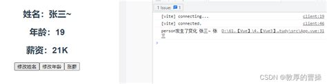 【vue3】vue3中监视watch和watcheffect使用（图文 代码） vue3中监听对象属性的变化 csdn博客