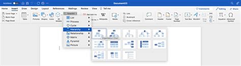 How To Draw A Hierarchy On Word