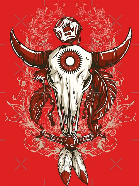 Native American Buffalo Skull Essential T Shirt For Sale By Clifford