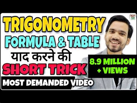 Trigonometry Trigonometry Formulas Table Trick Trigonometry Class Trigonometry
