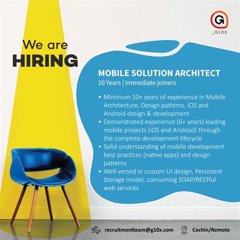 g10x on linkedin hiring mobileapplications solutionarchitect