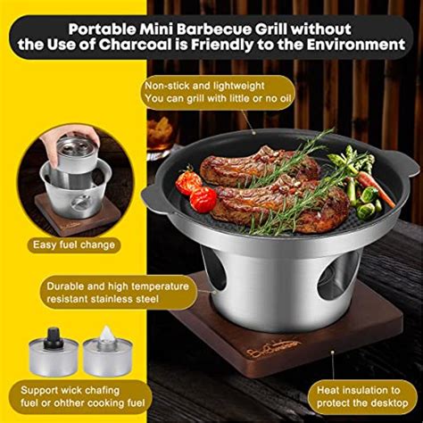 Brisunshine Small Bbq Grill Tabletop Non Stick Japanese Hibachi Grill