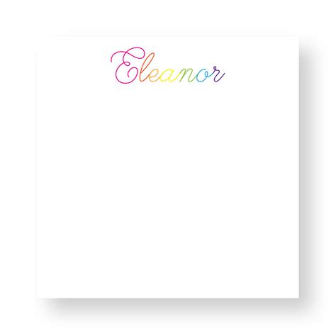 Rainbow Script Notepad — Haute Papier