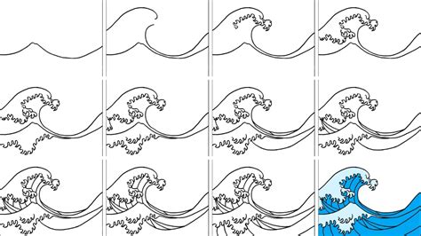 How To Draw A Wave Step By Step Hand Of Art