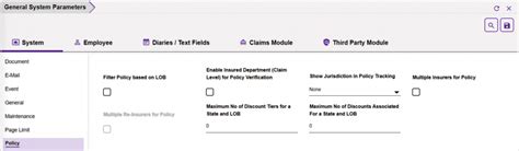 General System Parameter Setup