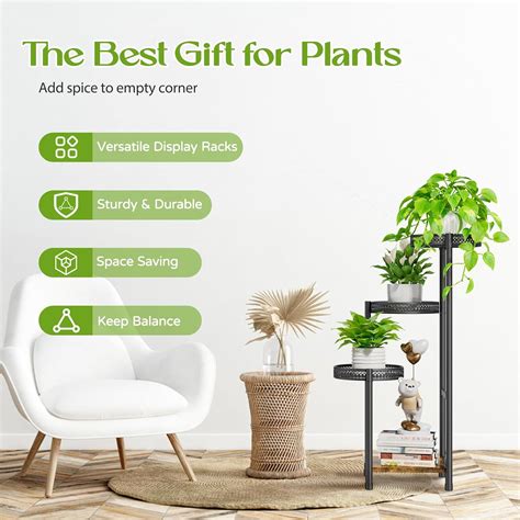 Soporte Alto De Niveles Para Plantas En Interiores Soporte Alto De Metal Escalonado Para