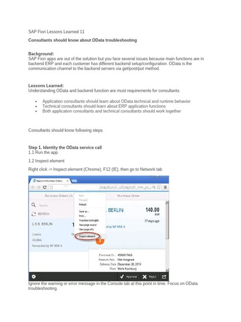 Sap Fiori Odata Troubleshooting Pdf Computing Software