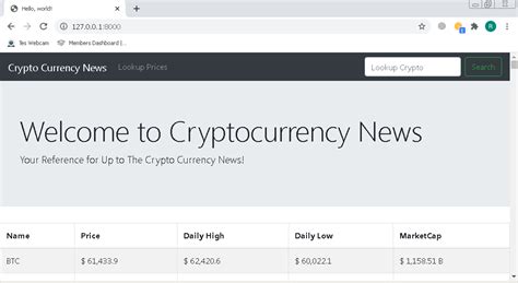 create a simple crypto currency news website with django using python