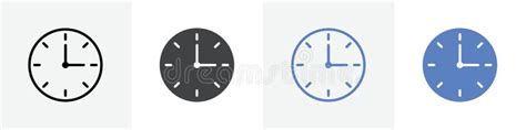 Clock Icon Vector Set Use For Web Ui Or App Stock Vector Illustration Of Minute Alarm 335136815