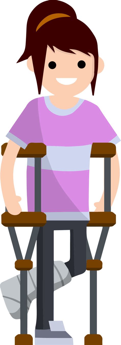 Girl Broken Leg Cartoon