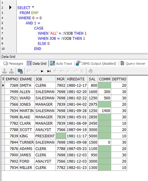 Oracle Where 조건절에 Caseif 를 통해 조건을 설정해 보기 한방쿼리 범상치 않은 블로그