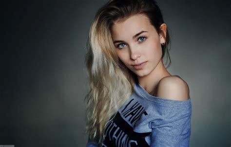 Wallpaper Girl Long Hair Photo Photographer Blue Eyes Model Lips Blonde For Mobile And