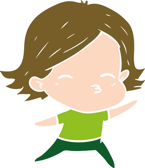 Femme De Dessin Animé De Style Plat Couleur 44986179 Png