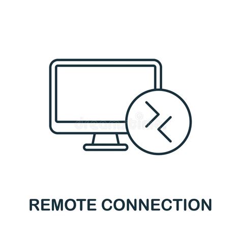 Remote Connection Line Icon Element Sign From Networking Collection
