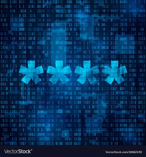 Authorization Concept Password Background Binary Vector Image