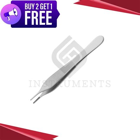 Adson Dressing Forceps Tungsten Carbide Tips Surgical Stainless