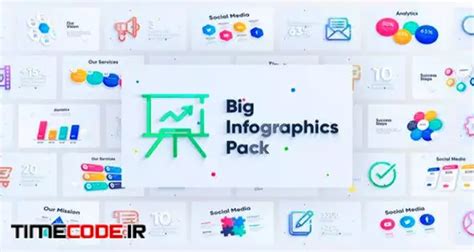 دانلود پروژه آماده افتر افکت چارت و نمودار اینفوگرافی Corporate Infographics Charts Pack تایم کد