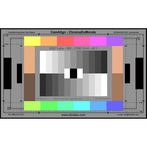 DSC Labs ChromaDuMonde Standard CamAlign Chip Chart