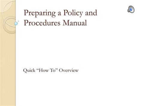 Policy And Procedure Pptx