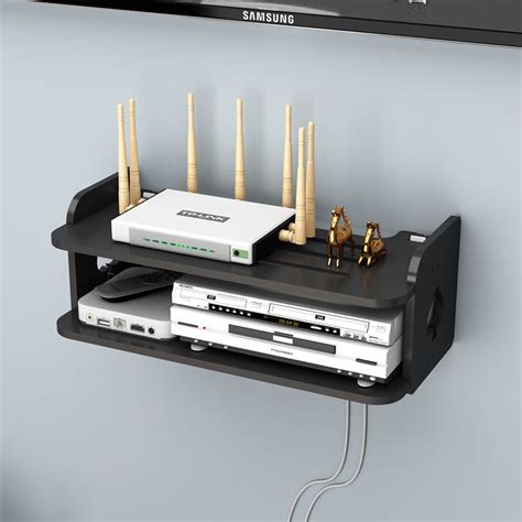 Router Storage Box Wall Mounted WiFi Storage Rack Living Room Bedroom TV Set Top Box Rack Punch