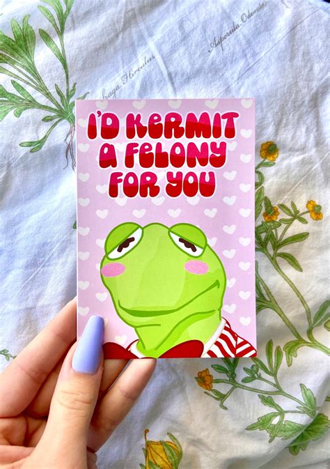 Id Kermit A Felony For You Greeting Card Original Etsy