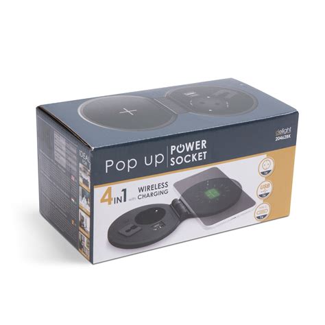 Контакт за вграждане Delight 20462bk 1 изход Usb Type C безжично