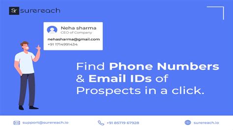 surereach extract phone numbers and email ids of top decision makers