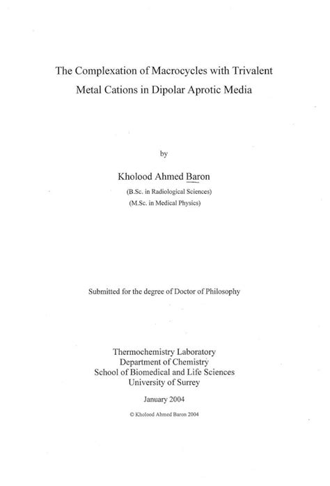 Pdf The Complexation Of Macrocycles With Trivalent Metal Epubs