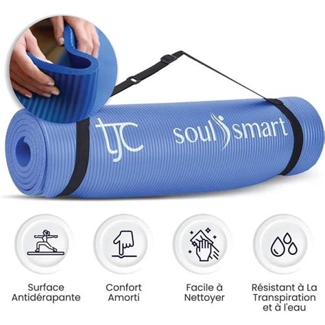 Tapis De Yoga Antidérapant Nbr 10Mm D Épaisseur Tapis D Exercice