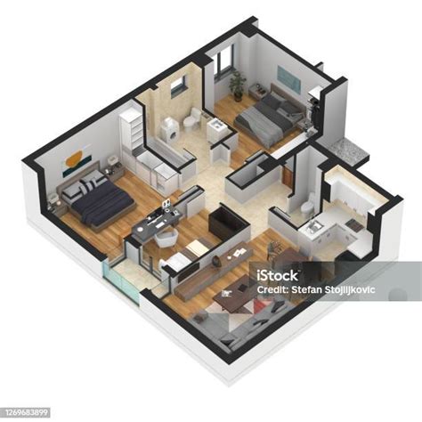 아파트의 등대 계획 보기의 3d 렌더링 등측투영법에 대한 스톡 사진 및 기타 이미지 등측투영법 아파트 0명 Istock