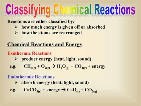 Classifying Chemical Reactions Ppt Download