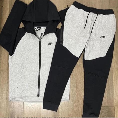 Mens Nike Tech Fleece Black And Grey Old Season Full Depop