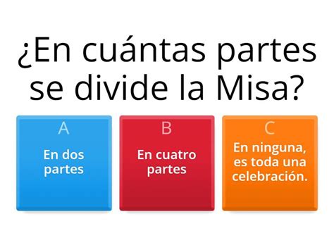 Las Partes De La Misa Quiz