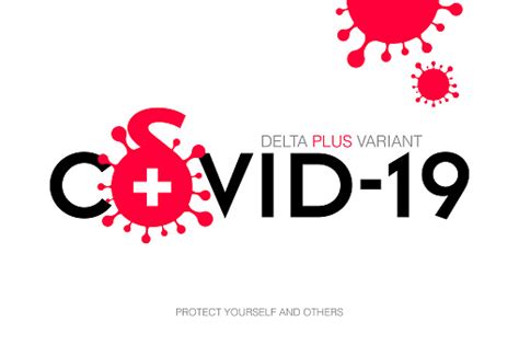 델타 플러스 코로나바이러스 발병 인플루엔자 변종으로 위험한 독감 균주 케이스로 유행성 우주 개념 배너 플랫 스타일 일러스트 델타