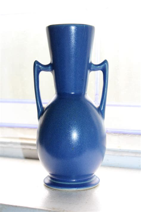 Vintage Blue Art Deco Vase