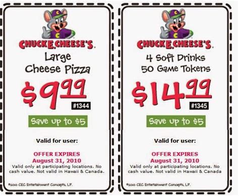 Printable Coupons Chuck E Cheese Coupons Printable Coupons Free